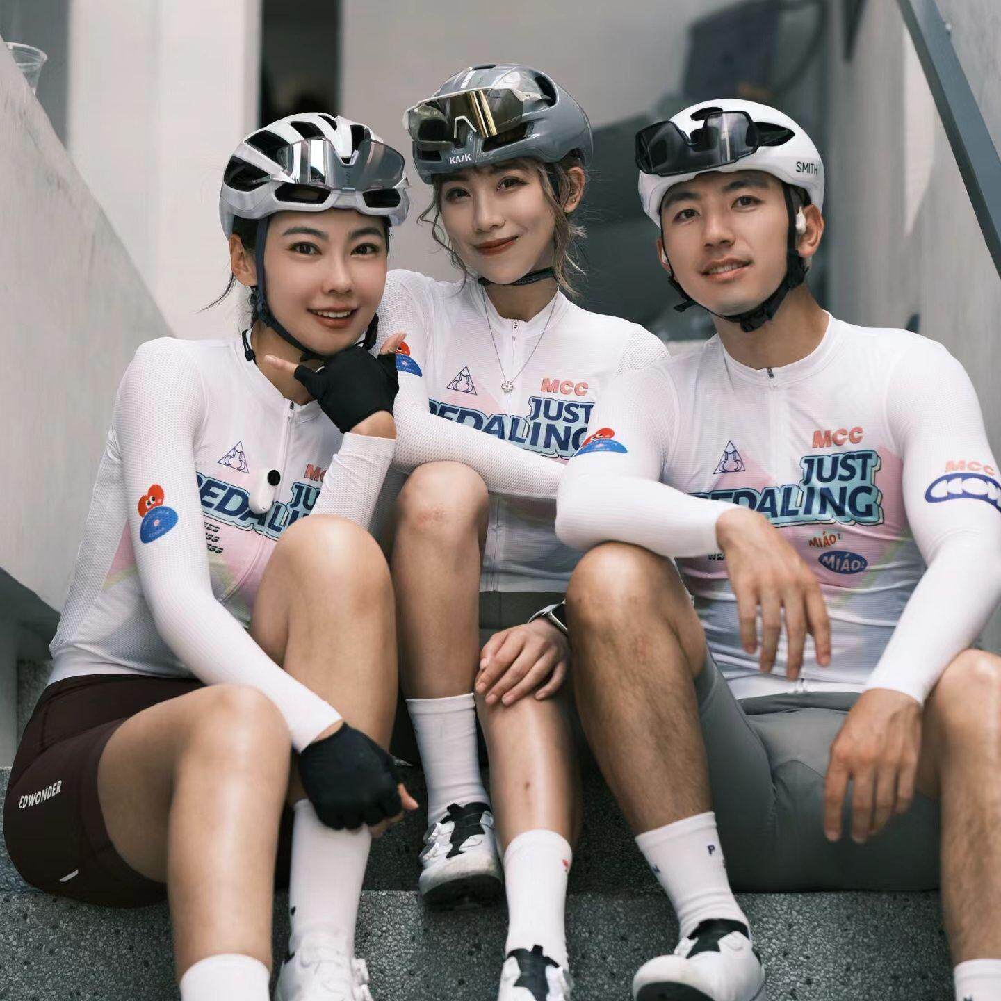 2025春夏骑行服牛奶丝透气公路车骑行服防晒速干男女同款长袖上衣