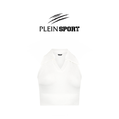 PLEIN SPORT 2026年女士Polo领短款T恤无袖上衣