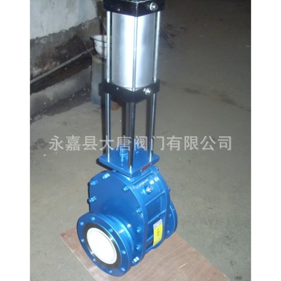 大唐阀门0577-67959669供应气动陶瓷双闸板阀 Z644TC陶瓷双闸板阀