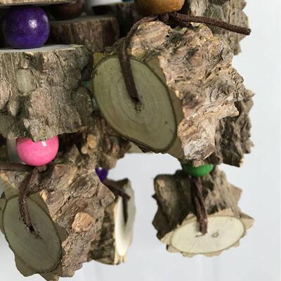 大中鹦鹉玩咬灰具LN-709超硬花椒木咬串串挂串啃亚历山大机攀爬啃