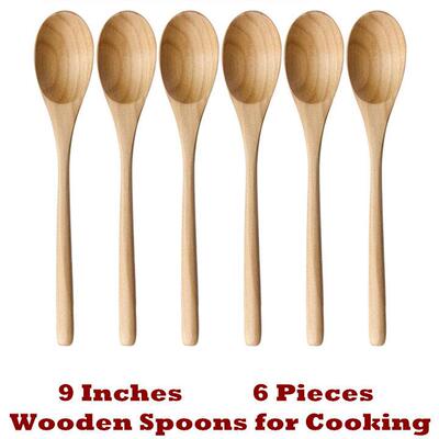 Wooden Soup Spoons Eating Mixing Stirring Tasting Cooking
