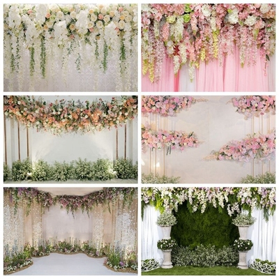 Photography Background Flower Birthday-Backdrop Vinyl Custom