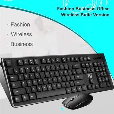 Keyboard Mouse LX710 Wireless Combo 2.4GHz USB Receiver Hou