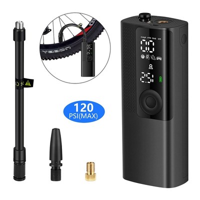 120psi Bike Mini Electric Pump Portable Smart Bicycle Motor