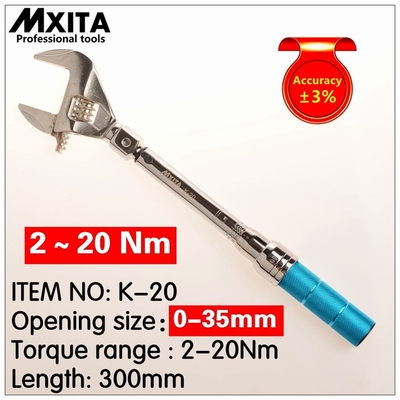 Mxita  OPEN Torque Wrench 2 20Nm accuracy 3% Insert Ended h