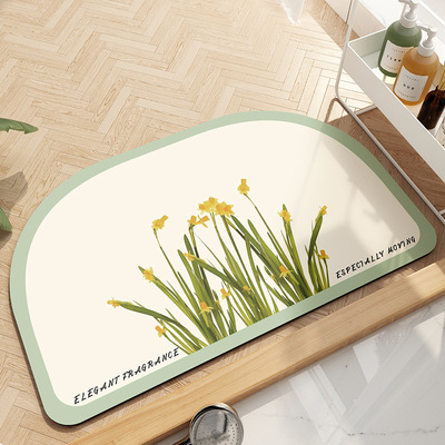 Bathroom Mats Absorbent Quick Dry Bathroom Diatomaceous Eart