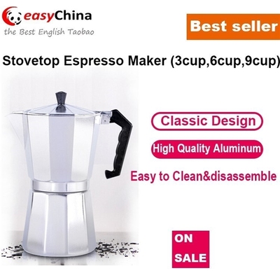 moka pot espresso stovetop Aluminum italian  coffee maker