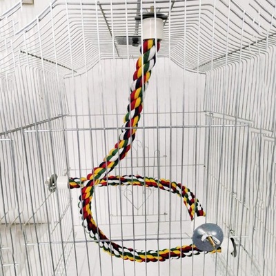 Parrot Rope Climbing Rope Hanging Braided Budgie Chew Rope