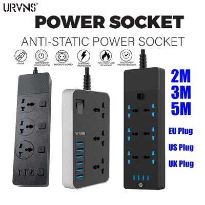 3000W Power Strip Surge Protector Universal Socket Plug with