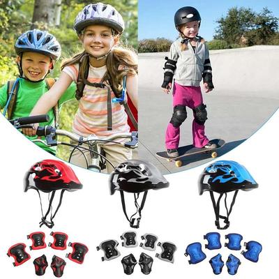 Bike Helmet Protective Gear Set Adjustable Helmet Set With