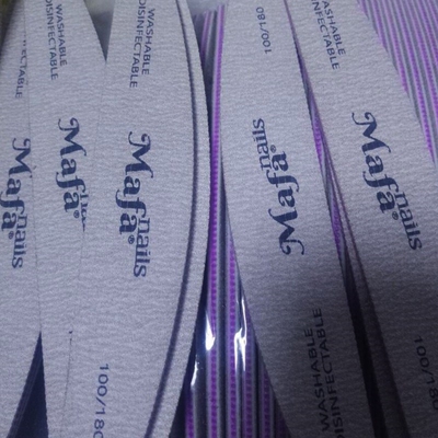 100 pcs  Half Moon Nail File Grit 100 180  Sand File Profes