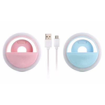 2 Pcs Rechargeable Self LED Ring Light Flash Beauty Mini Fi