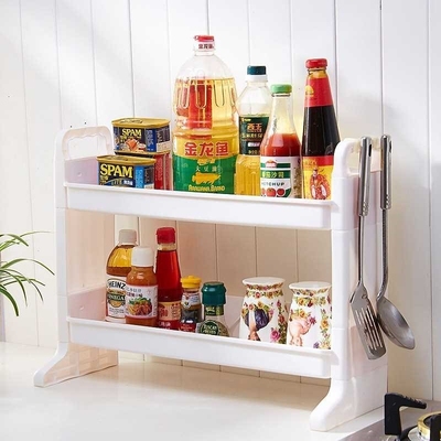 DIY plastic Double layer bathroom storage rack kitchen sink