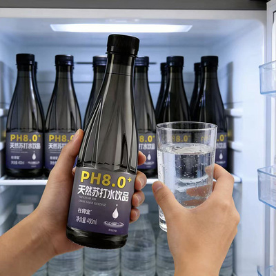 【整箱24瓶】天然无糖苏打水整箱400ml/瓶0脂肪0卡健康碱性PH8.0