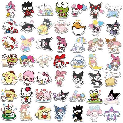 100pcs Mixed Cartoon Sanrio Stickers Cute Hello Kitty Cin