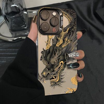 远古黑金龙适用真我GTNeo7Turbo手机壳GTNeo5/Neo6SE彩银磨砂Realme151413Pro+高级感学生V70V60V50V25V13