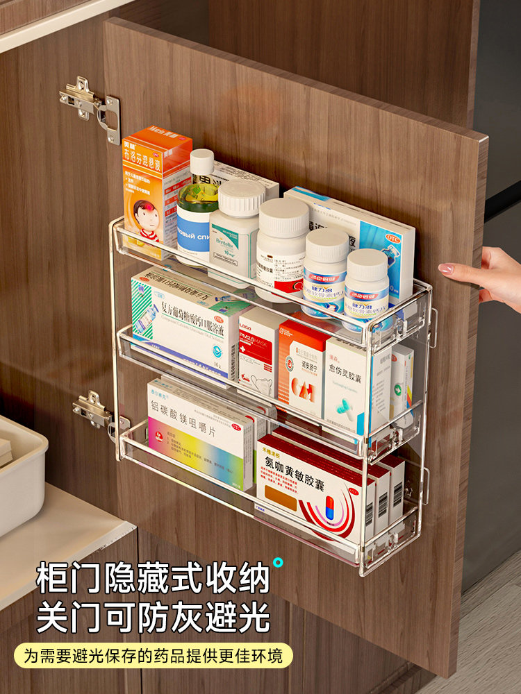 Medicine Storage Box For Home Cabinet Door Wall-Mounted Medicine Box ...