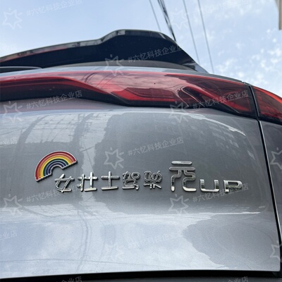 适用比亚迪元美少女壮士驾驶元水冰月创汉字改装饰搞笑车标车身贴