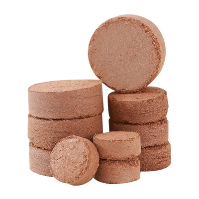 定制压缩椰糠育苗块 草花通用型吸水椰土肥育苗种植土椰丝圆饼