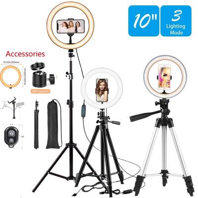 26cm LED Selfie Ring Light Tiktok Circle Fill Light Dimmable