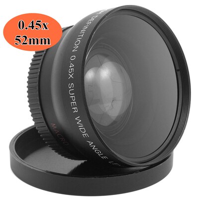 52MM 0.45x Wide Angle Macro Lens High Resolution Wide Deluxe