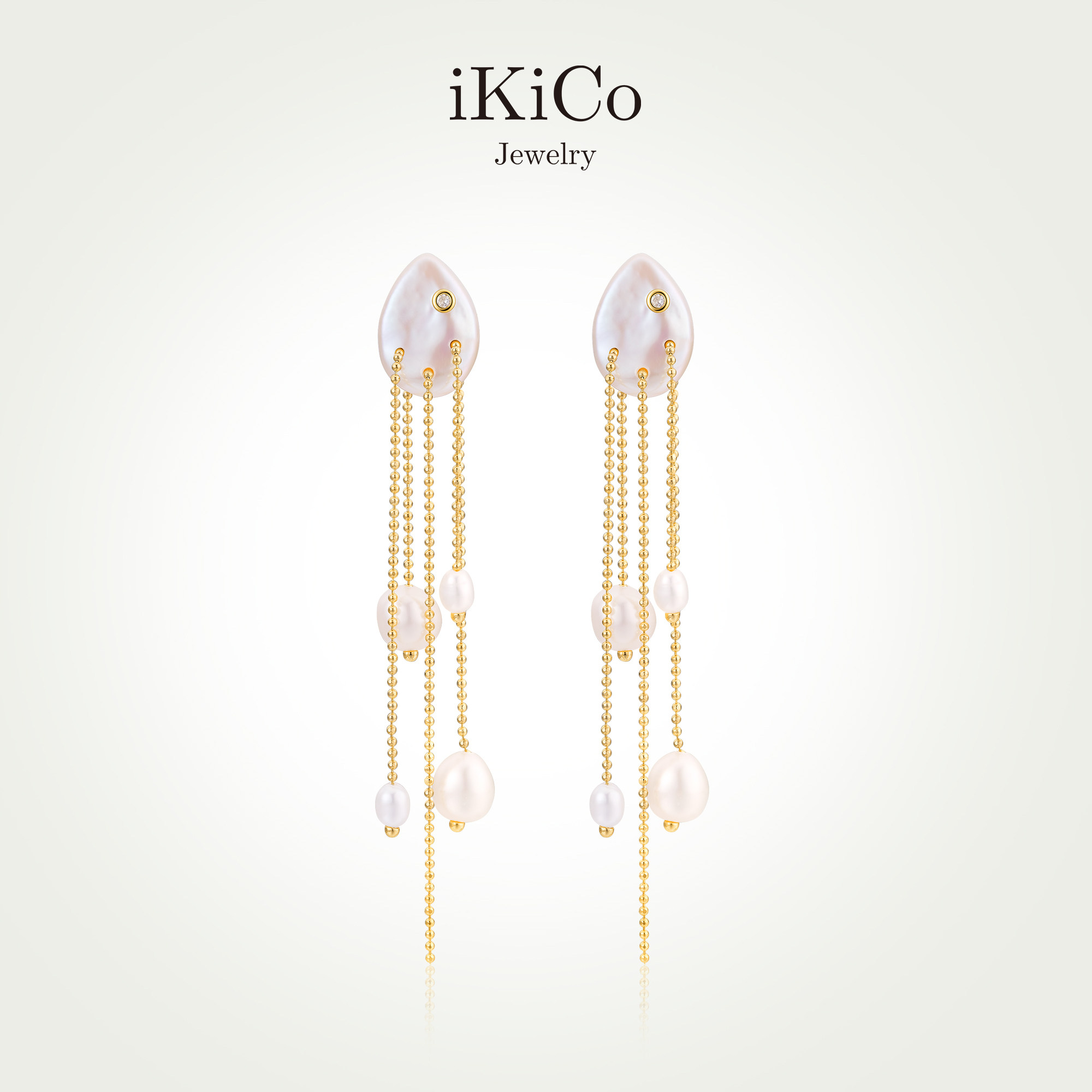 【新品上新】iKiCo伊索拉花园长流苏巴洛克珍珠耳环夸张小众高级