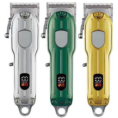 跨境电商新款精钢刀头理发器电推子清数显金属机身发廊专业推剪