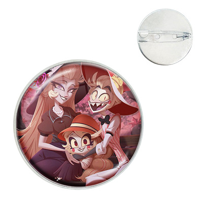 Hazbin Hotel地狱客栈时光宝石胸针动漫哈兹宾酒店圆形徽章别针