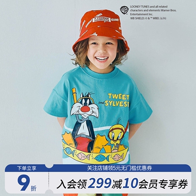 BREEZEsquare儿童Tweety Bird合作款双面卡通印花短袖T恤P307056