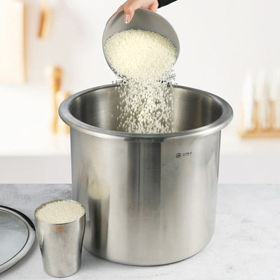 伦凯304不锈钢米桶厨房防虫防潮密封家用面 面粉五谷杂粮收纳米缸