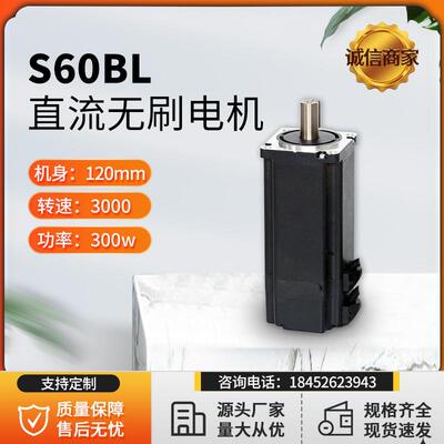 60无刷马达S60BL120-430 300W24V48V3000RPM直流无刷马达厂家直销