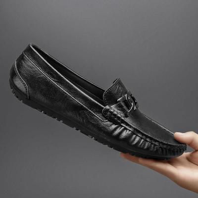 潮牌男鞋2025年新款懒人一脚蹬豆豆鞋男士时尚商务正装英伦休闲鞋