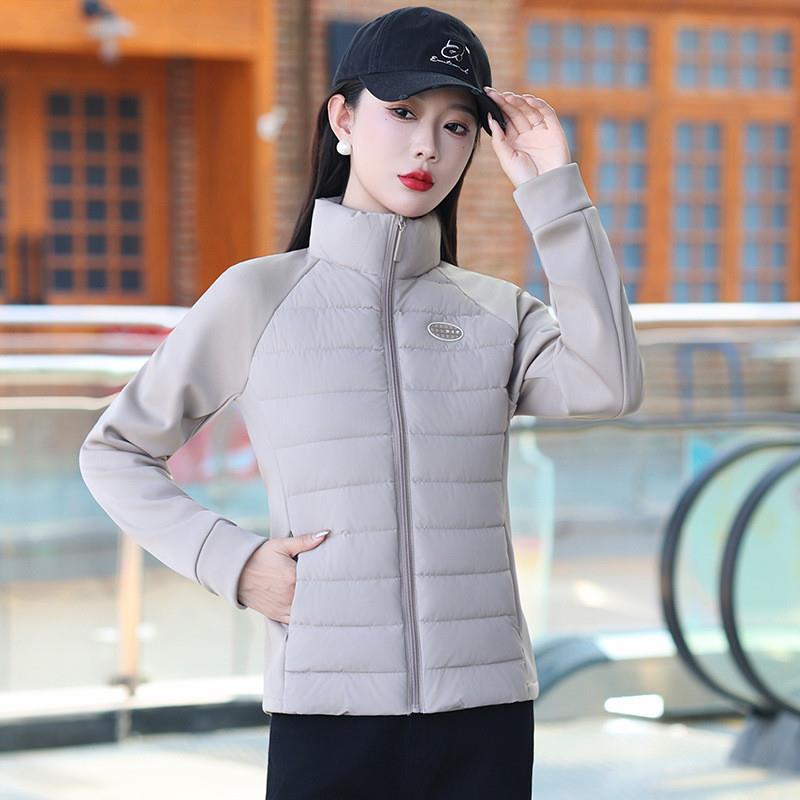 轻薄运动打底棉服女防风秋冬季保暖外套跑步瑜伽服健身上衣