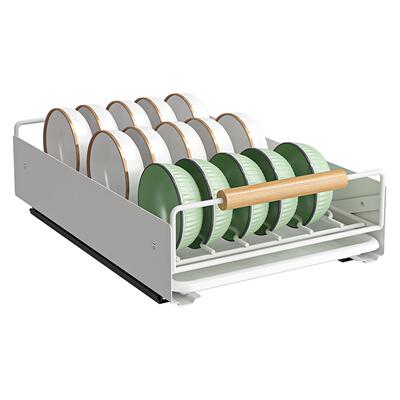 厨房收架纳盘碗碟沥水架PPB放碗柜抽拉碗碗碟架橱柜置物架拉篮