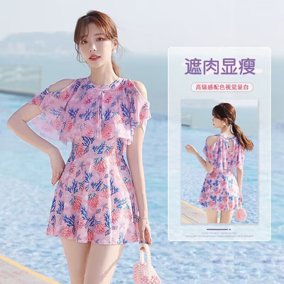 泳衣女款连体2025年新款爆款遮肚显瘦保守裙式性感风泡温泉游泳装