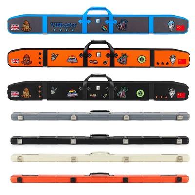 莱瑟塔台球杆盒多功能彩色杆盒斯诺克黑8冲跳打一体三槽小头杆盒