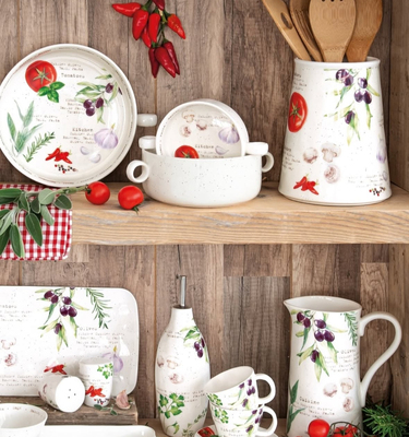 意大利easylife陶瓷釉下彩沙拉碗