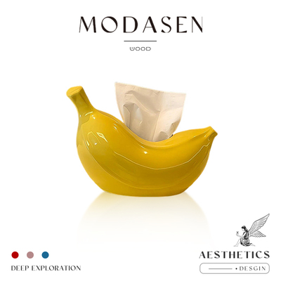MODASEN香蕉造型陶瓷纸巾盒桌面
