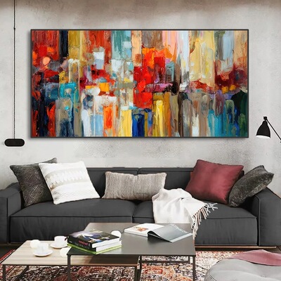Modern high-definition home wall decoration painting, single abstract color texture painting, oil painting, spray paint