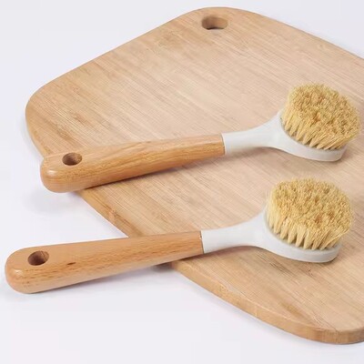 Pot brush, household kitchen brush, dishwashing utensil, non greasy brush, bowl long handle cleaning brush, descaling b