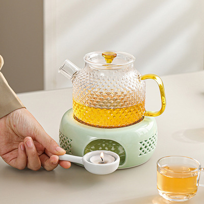 Ceramic Warm Tea Stove Base Flower Tea Warmer Candle Warm Tea Stove Ceramic Household Insulated Stove