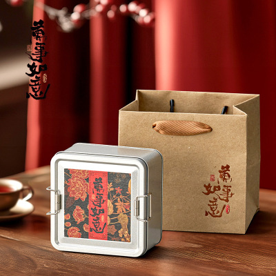 Box storage container, sealed and placed, loose tea candy version 50100, direct supply tea can, iron box