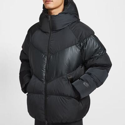 NIKE/耐克 舒适立领保暖运动面包黑色羽绒服 IB2961-010