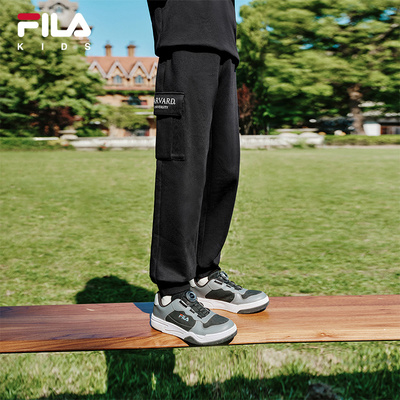 FILA X HARVARD哈佛联名童装裤子2025年秋季新款男童休闲工装裤