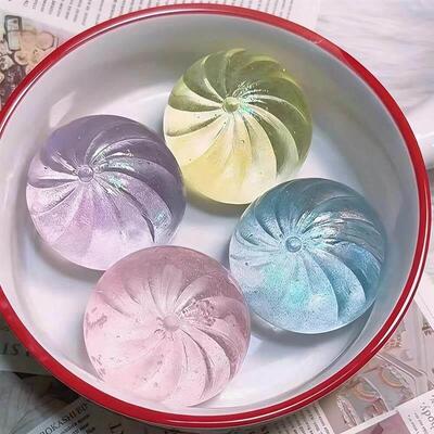 4pcs Glitter Dumpling Squishy Mega Rainbow Squeeze Dough toy