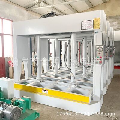 合源双缸分段式50吨压合机 瓦楞纸猫抓板蜂窝板压合用冷压机