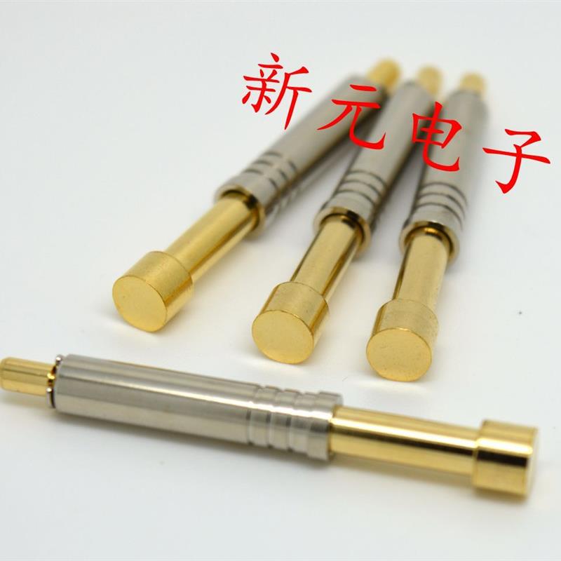 铜测试针PH45G/PH6G(平头型)45mm探针弹簧针顶针