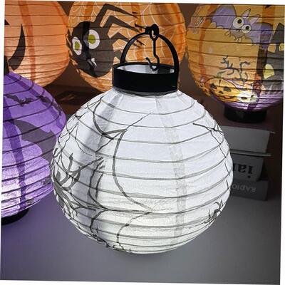LED Halloween Paper Pumpkin HanginEg Lantern Light Kids Birt