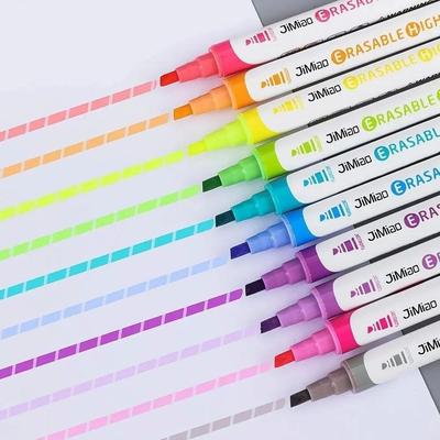Erasable Double Headed10 Colors Highlighter Marking Pen Set