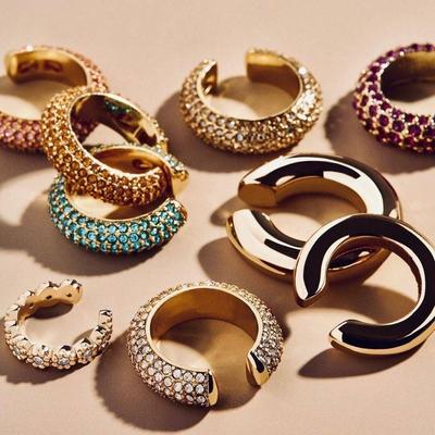 Bohemian Crystal Ear Cuff Earring for Women Multicolor